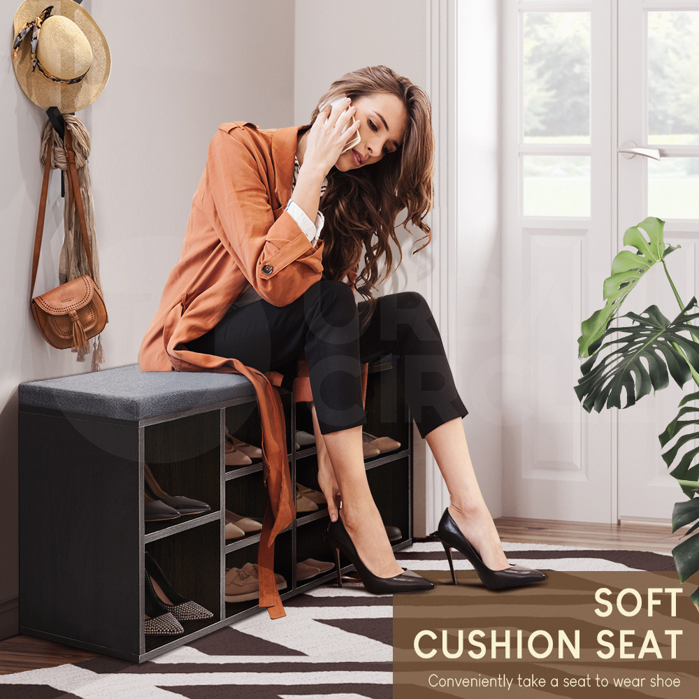 Furb Shoes Cabinet Bench Shoe Storage Organiser Rack Wooden Shelf ...